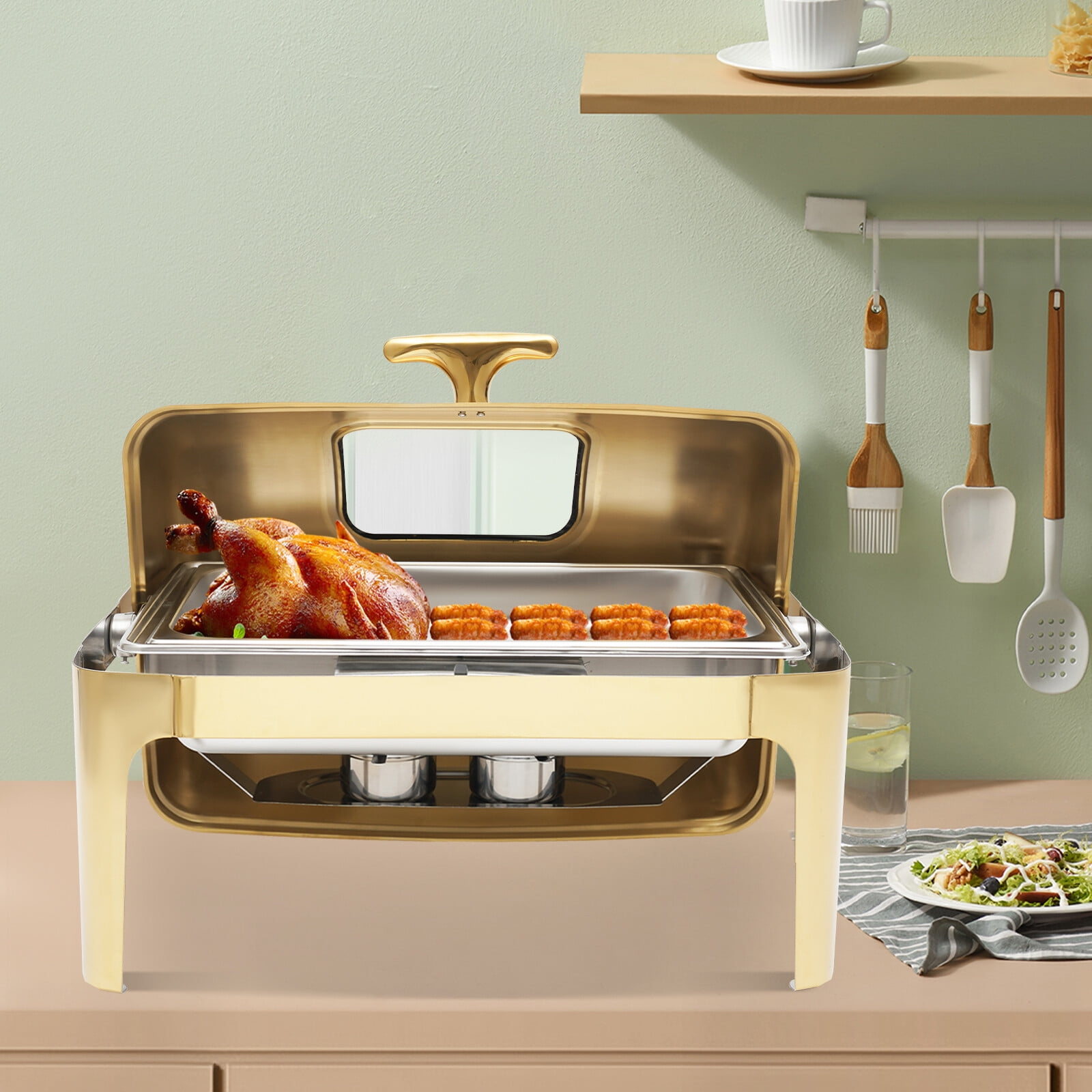 9L Commercial Electric Chafing Dish Set Stainless Steel Buffet Server ...