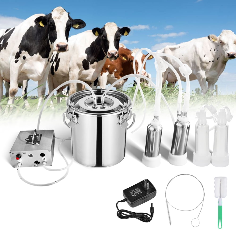 9L Cow Goat Milking Machine,Continuously Adjustable Suction Pulsation ...