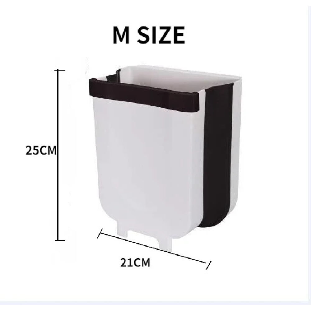9L Folding Waste Bins Kitchen Garbage Bin Foldable Car Trash Can Wall ...