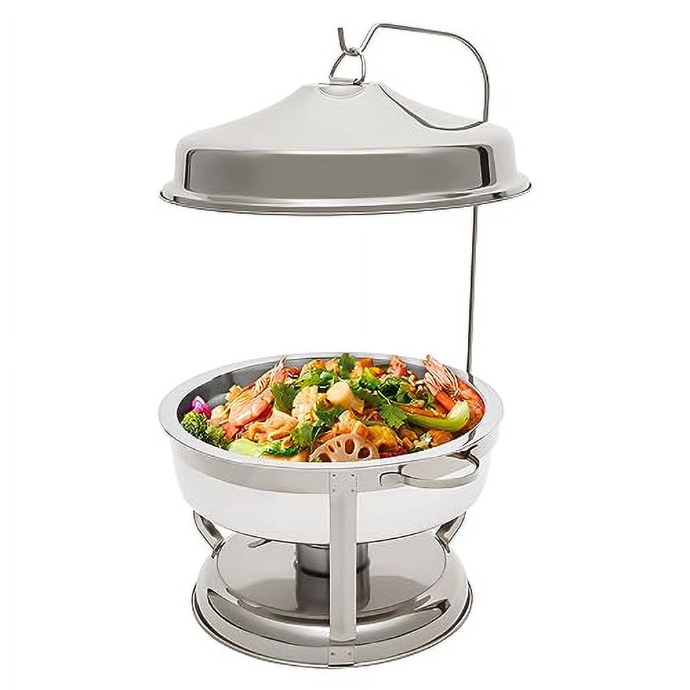 9L Stainless Steel Chafing Dish Buffet Set, Round Buffet Chafer Servers ...