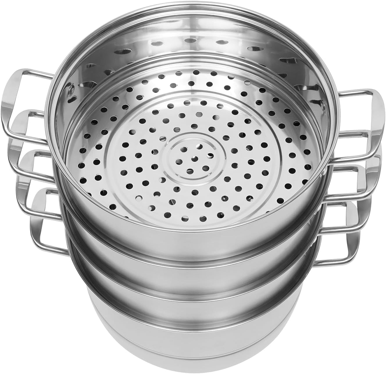 9L Stainless Steel Steamer Pot, Steaming Pot for Dumpling Vegetable ...