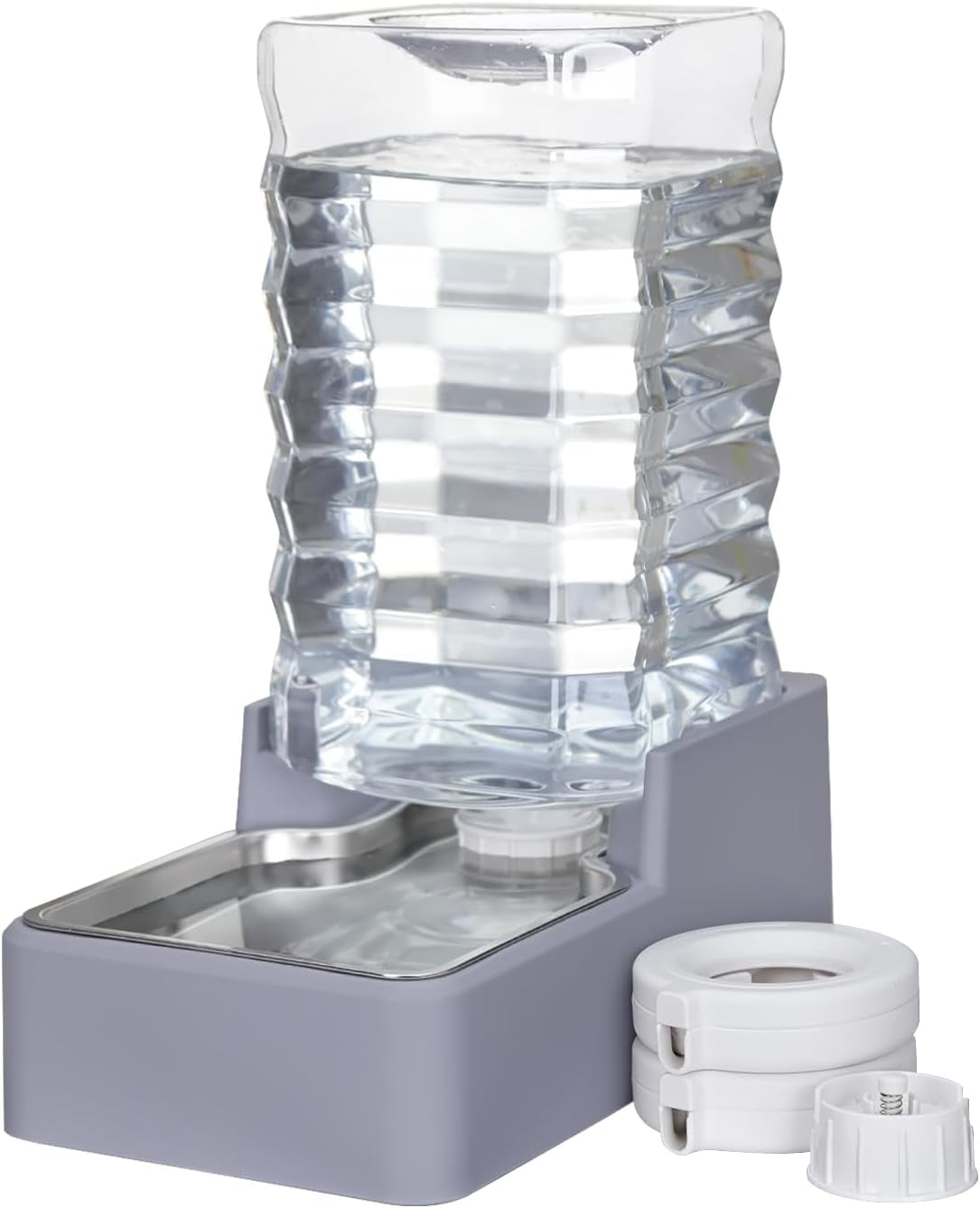 9L Upgraded Dog Water Bowl Dispenser, Stainless Steel Bowl, Automatic ...