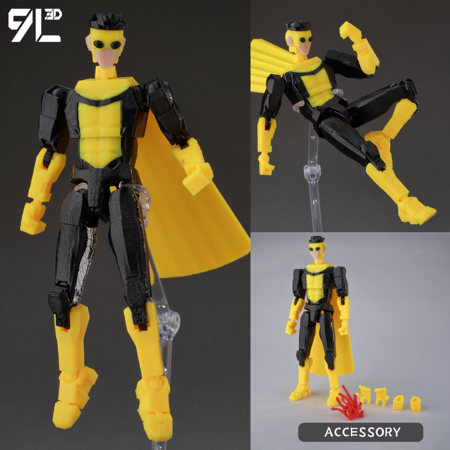 9L3D Lucky 13 Conquest of an Invincible Child Omni Action Figure, 3D ...