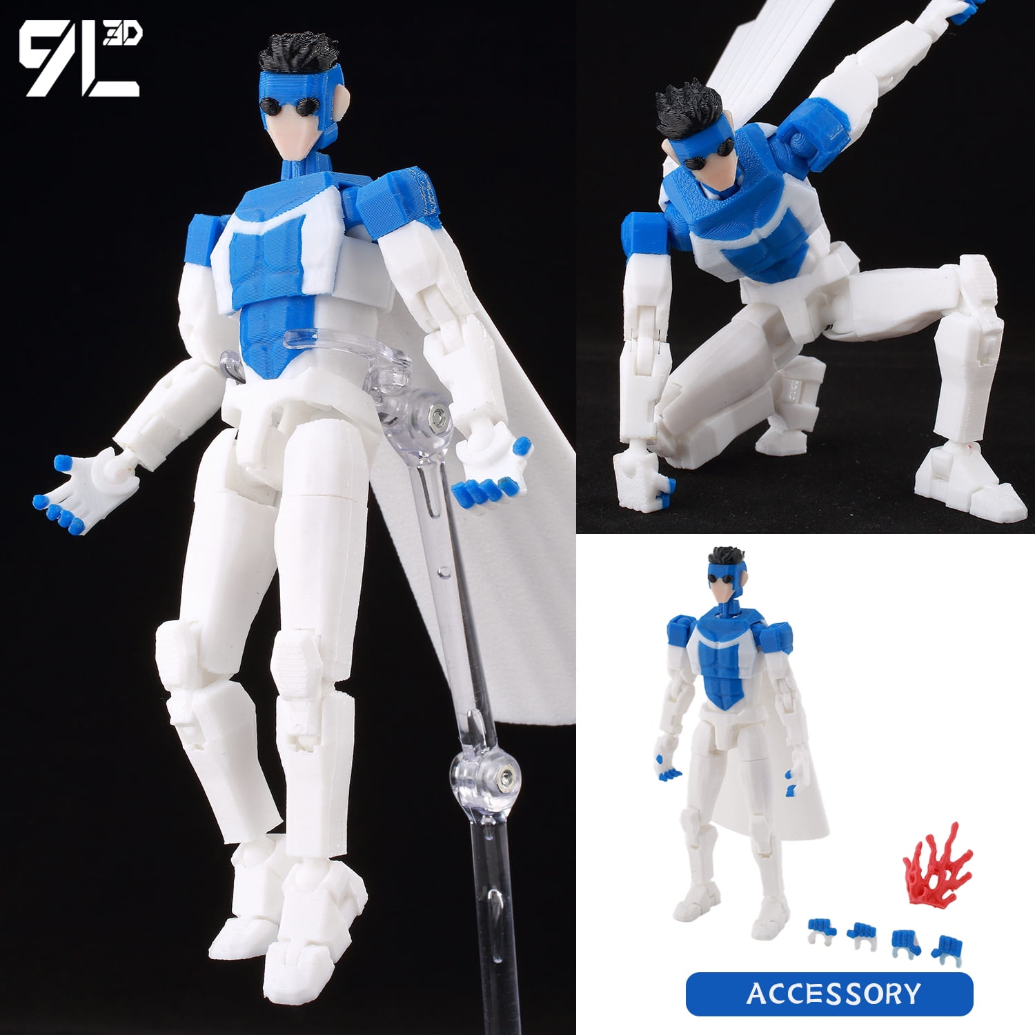 9L3D Lucky 13 Conquest of an Invincible Child Omni Action Figure, 3D ...