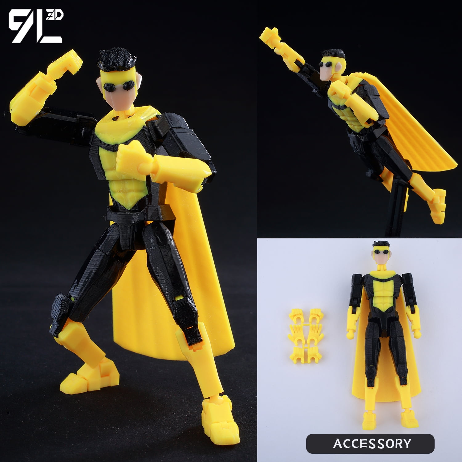9L3D Lucky 13 Invincible Boy Eve Omni Action Figure 3D Printed Anime ...