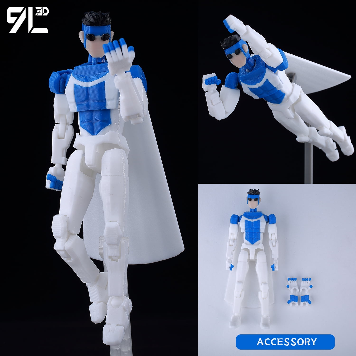 9L3D Lucky 13 Invincible Boy Eve Omni Action Figure 3D Printed Anime ...
