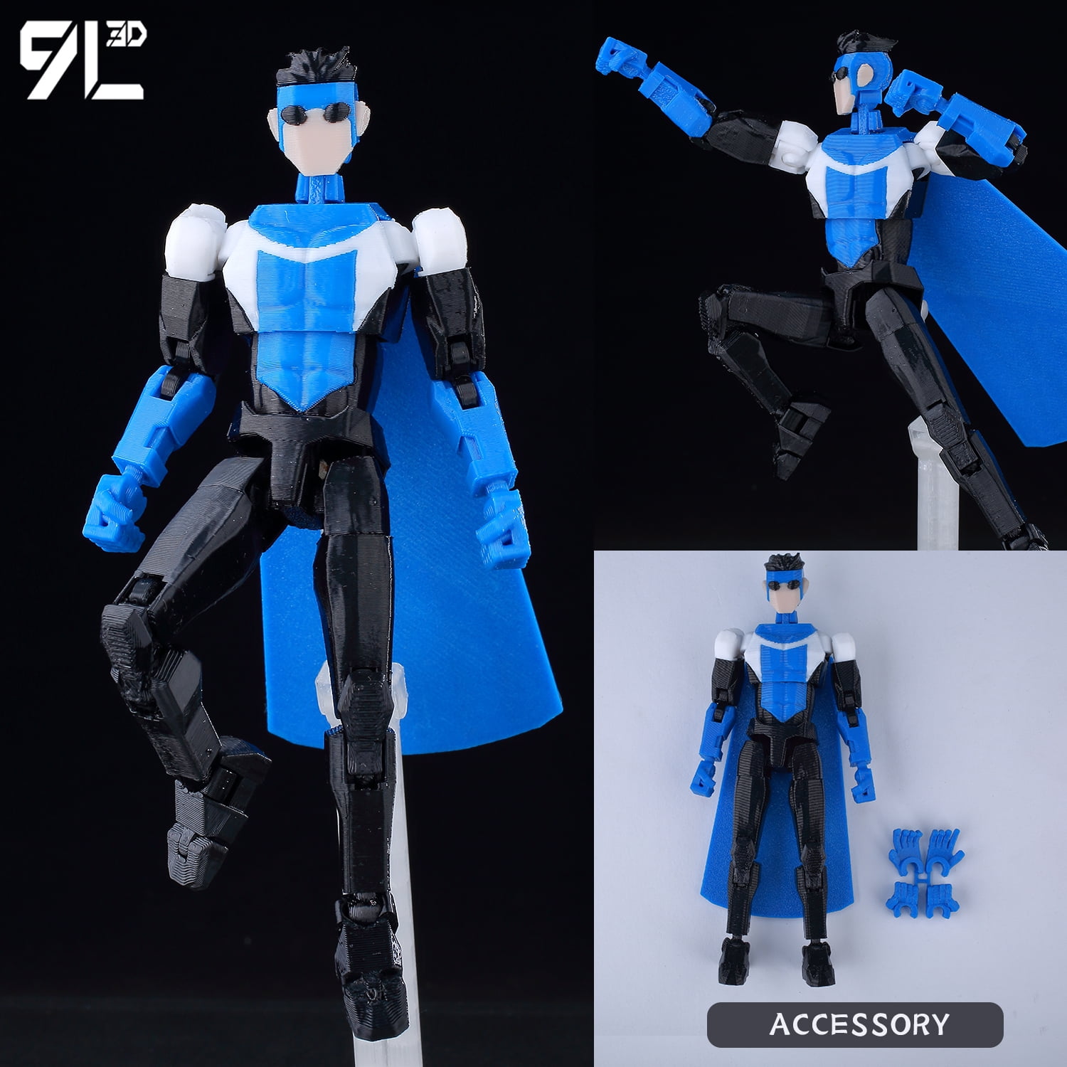 9L3D Lucky 13 Invincible Boy Eve Omni Action Figure 3D Printed Anime ...