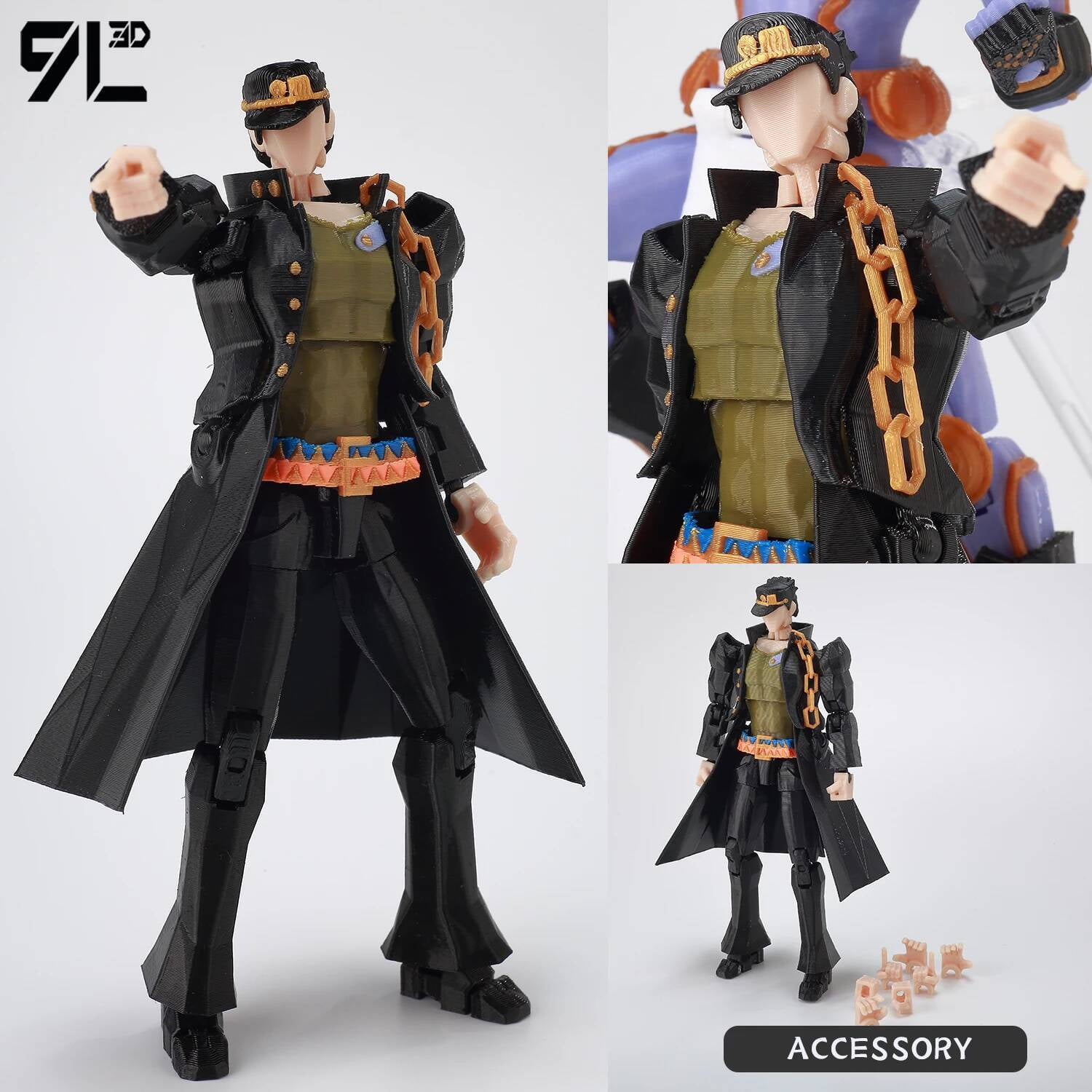 9L3D Lucky13 JoJo's Jotaro Kujo Action Figure Dummy13 with Star ...