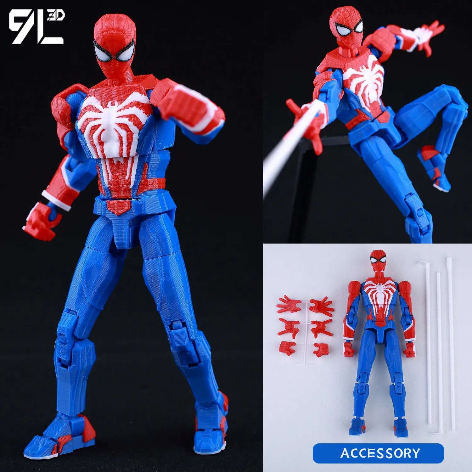 9L3D Printed Anime Characters Lucky Dummy 13 Action Figures Monkey D ...