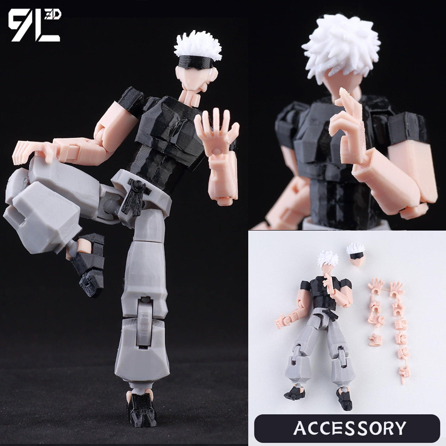 9L3D Printed Anime Jujutsu Kaisen Sukuna Yuji Yuta Satoru Gojo Lucky ...