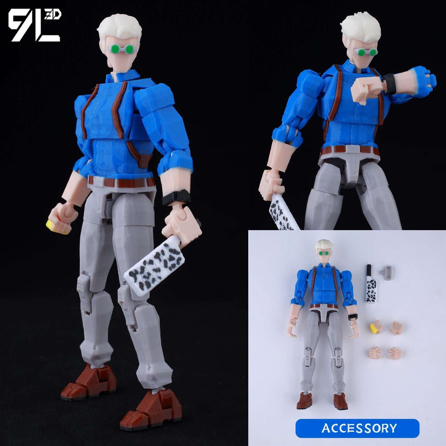 9L3D Titan13 Shapeshift Cursed Figure - DIY Assembly Multi Jointed Toy ...