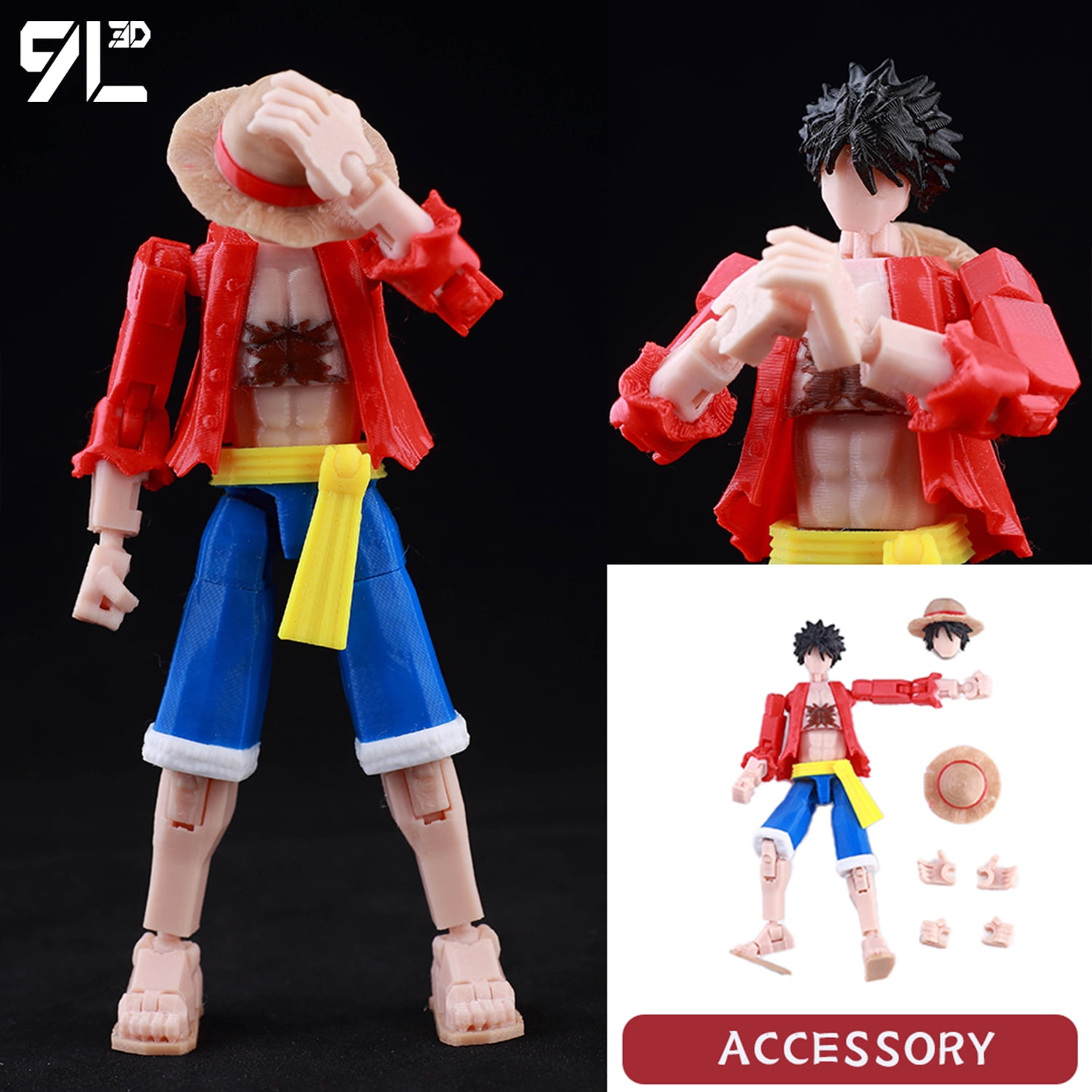 9L3D Printed Lucky Dummy 13 Ryomen Sukuna Anime Multi-Jointed ...