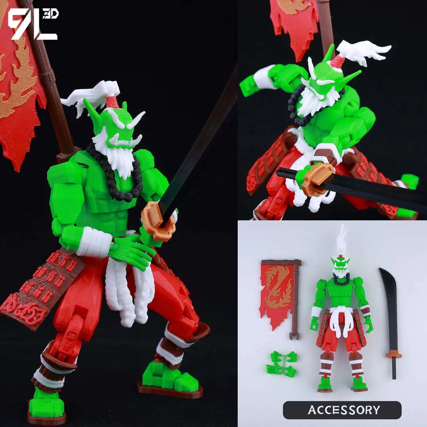 9L3D Printed Dragon Ball Son Goku Anime Lucky Dummy 13 Action Figures ...