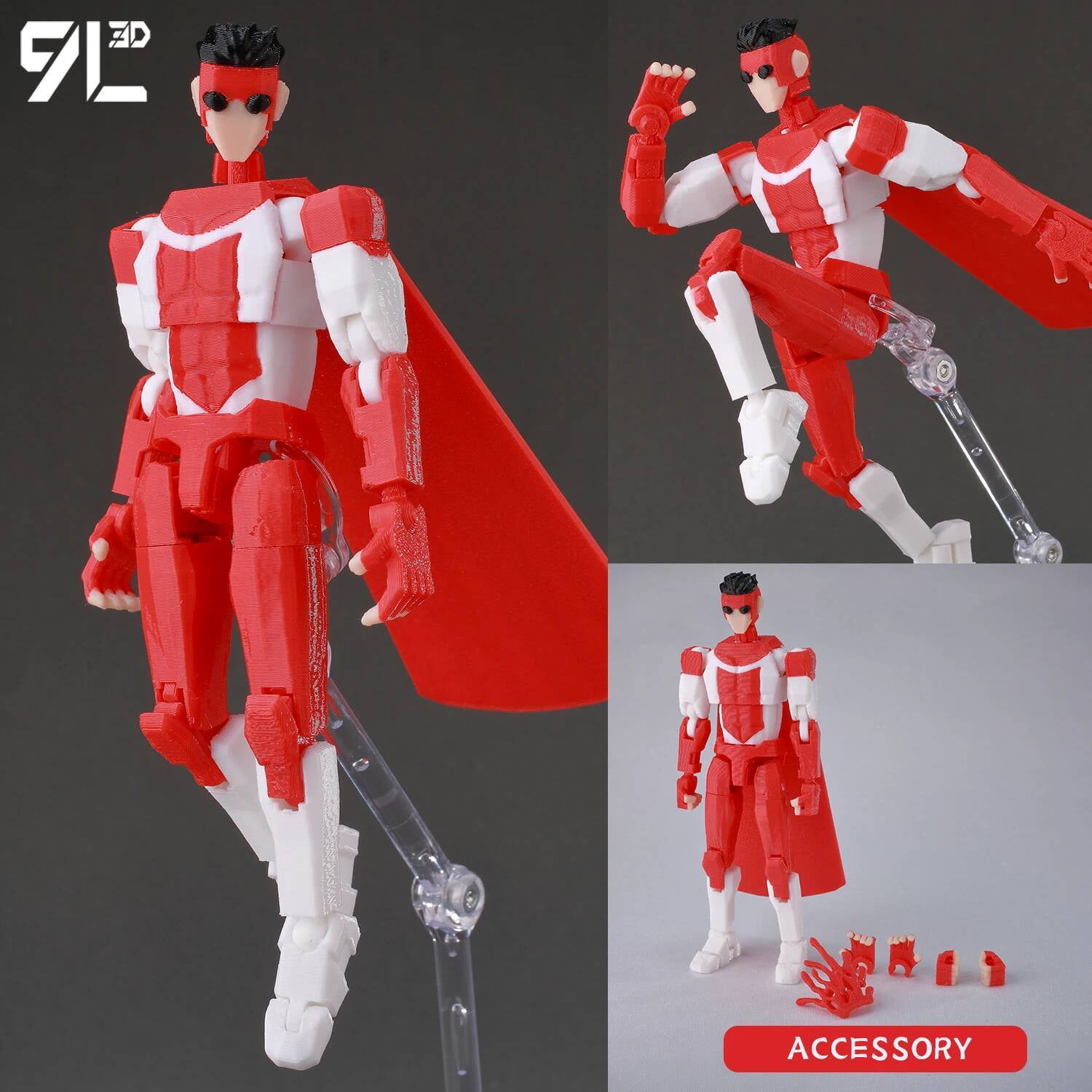 9L3D Printed Superheroes Invincible 2.0 Anime Multi-Jointed Shapeshift ...