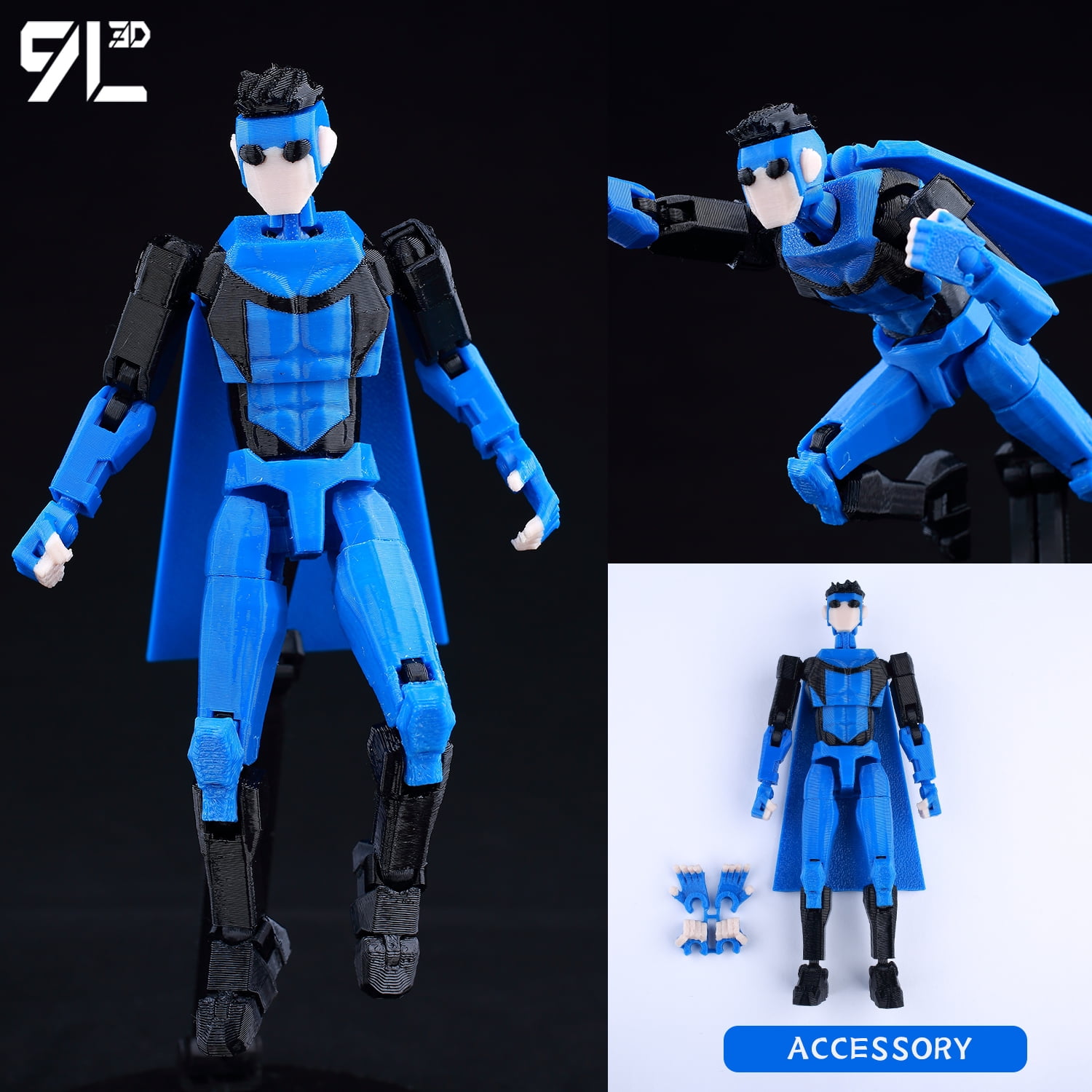 9L3D Printed Superheroes Invincible 2.0 Anime Multi-Jointed Shapeshift ...