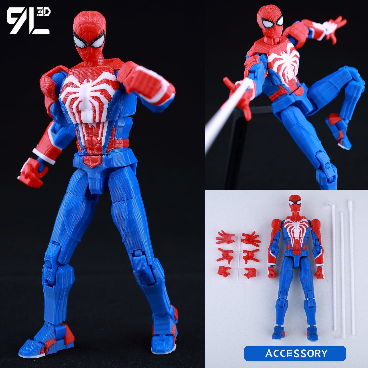 9L3D printing multi joint movable doll Lucky13 can pose multi joint ...
