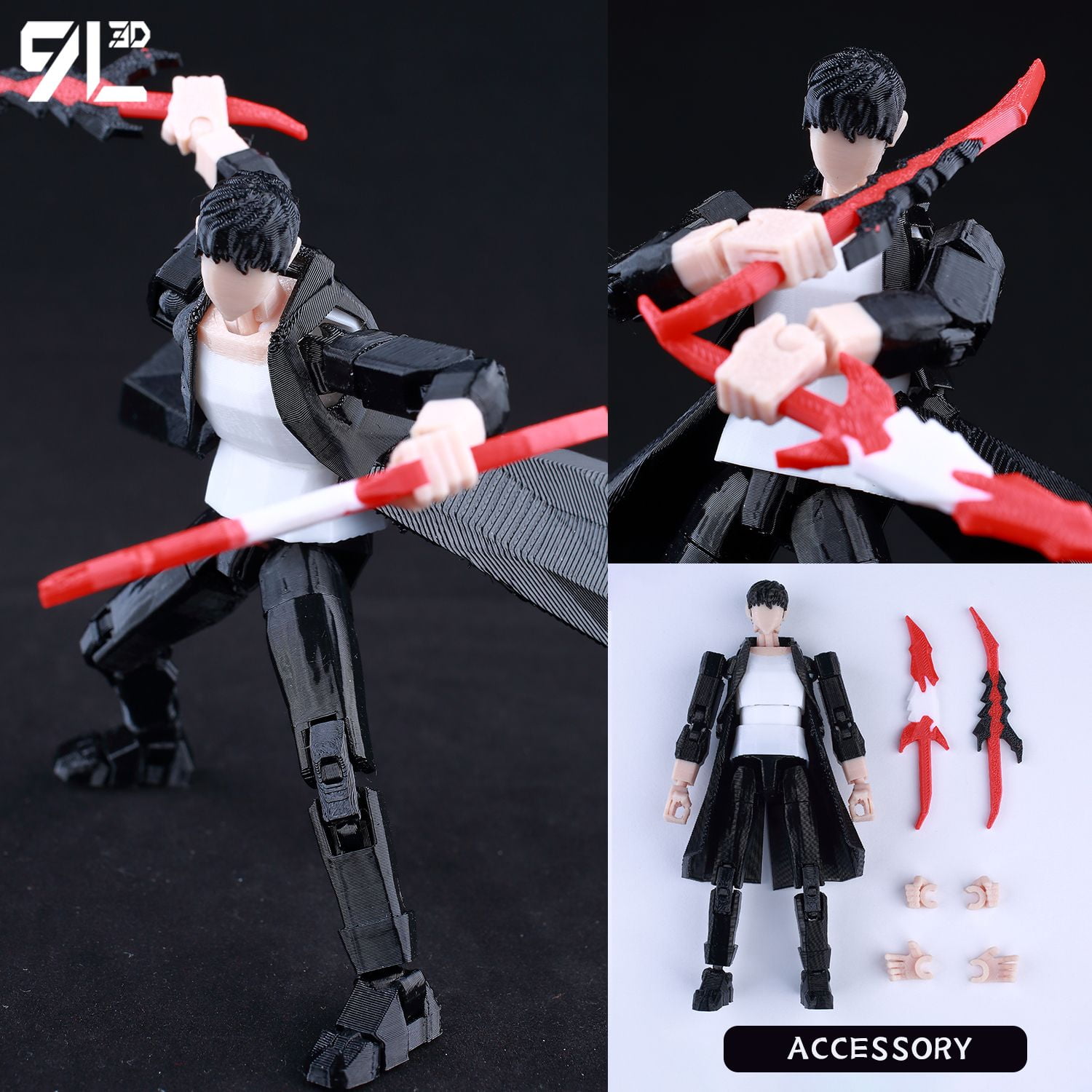 9L3D printing multi joint movable doll Lucky13 can pose multi joint ...