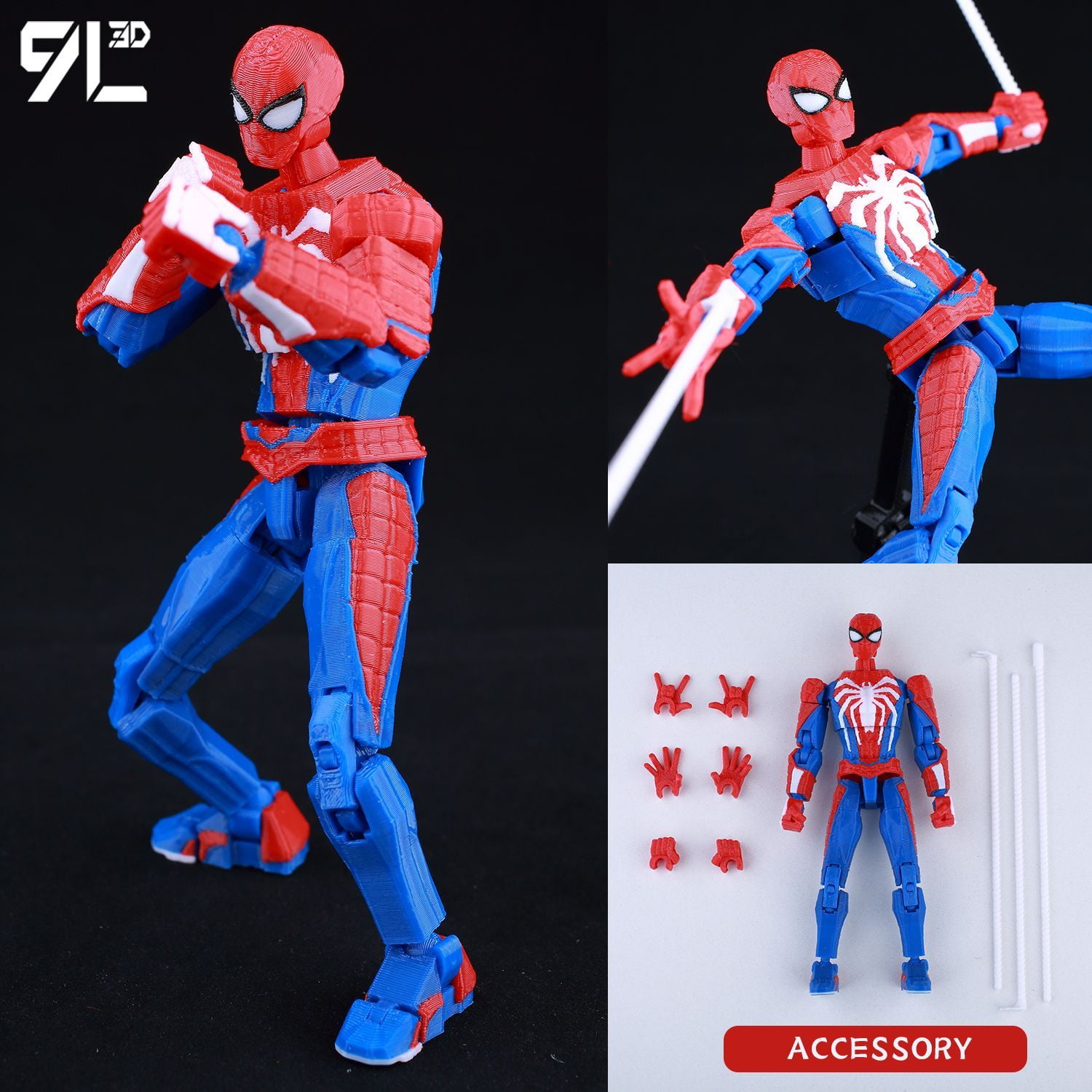9L3D printing multi joint movable doll Lucky13 can pose multi joint ...