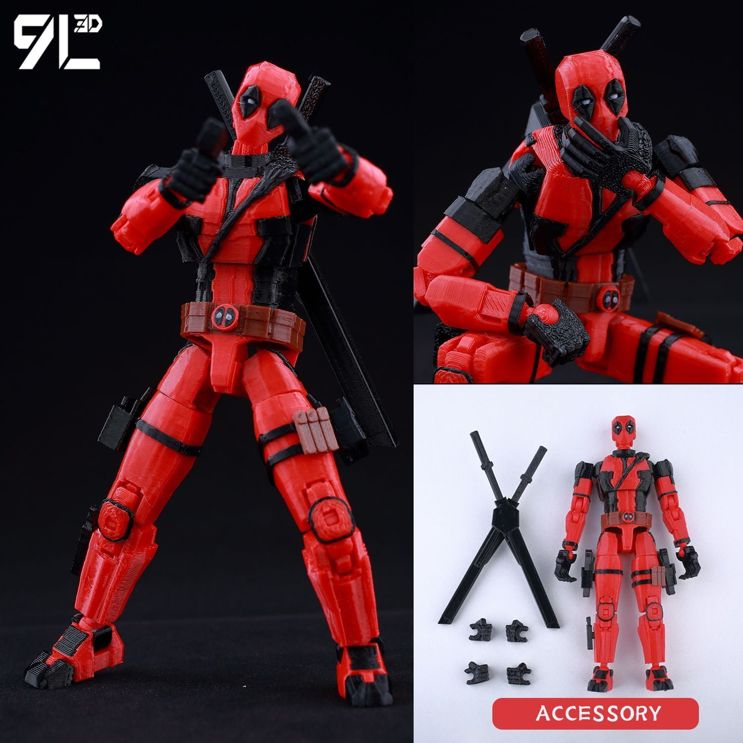 9L3D printing multi joint movable doll Lucky13 can pose multi joint ...