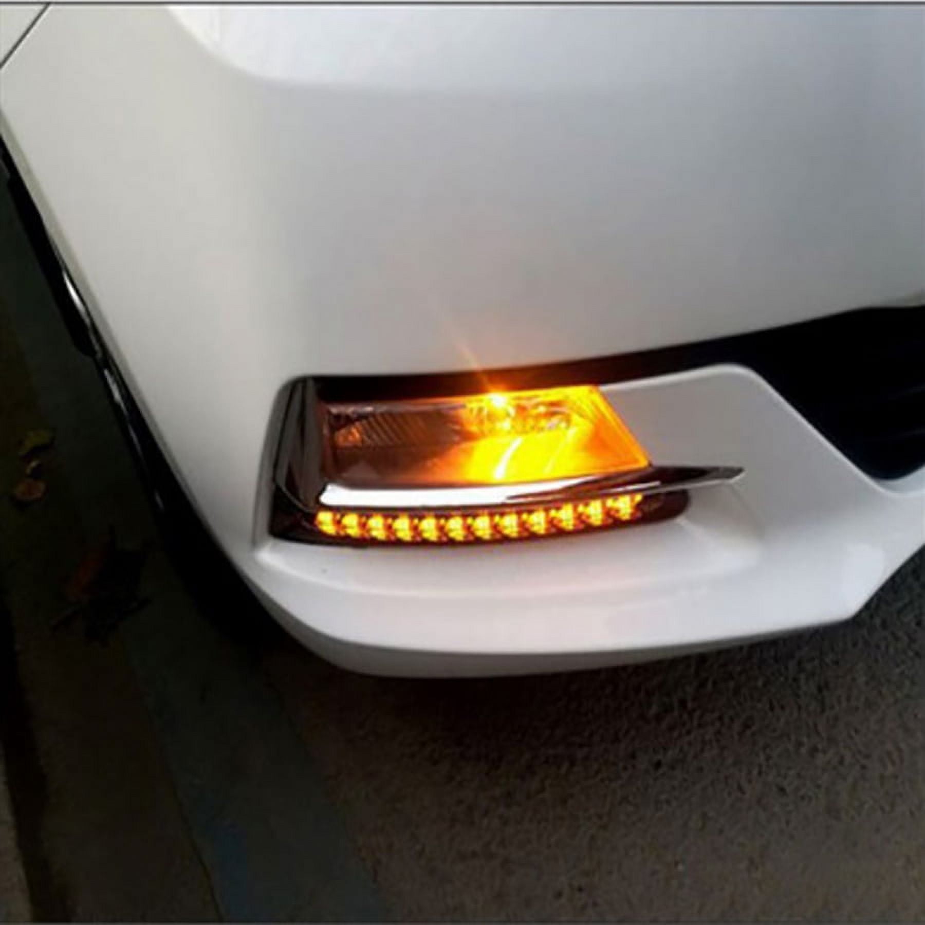 9LED Daytime Running Lights Car Strip DRL Driving Fog Light Turn Signal ...