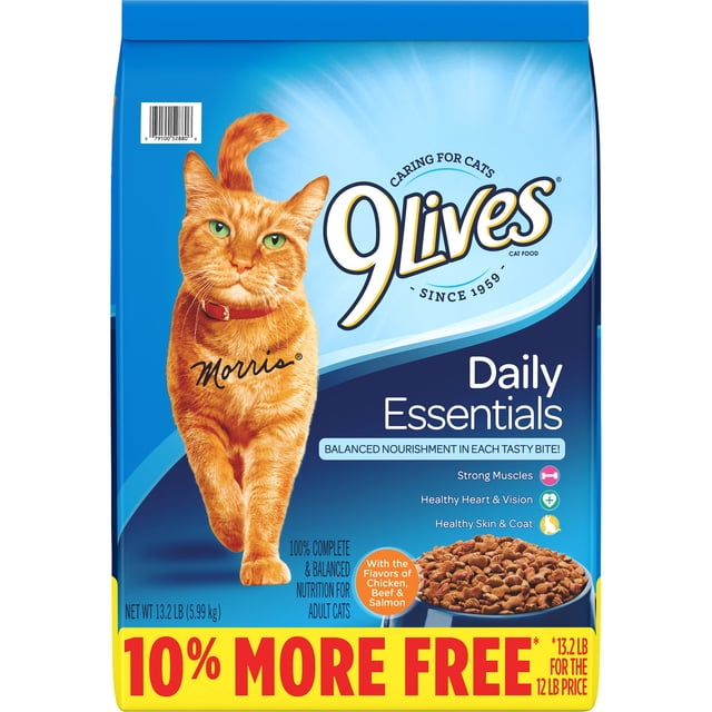 9Lives Daily Essentials Dry Cat Food, Nourishing for All Life Stages ...
