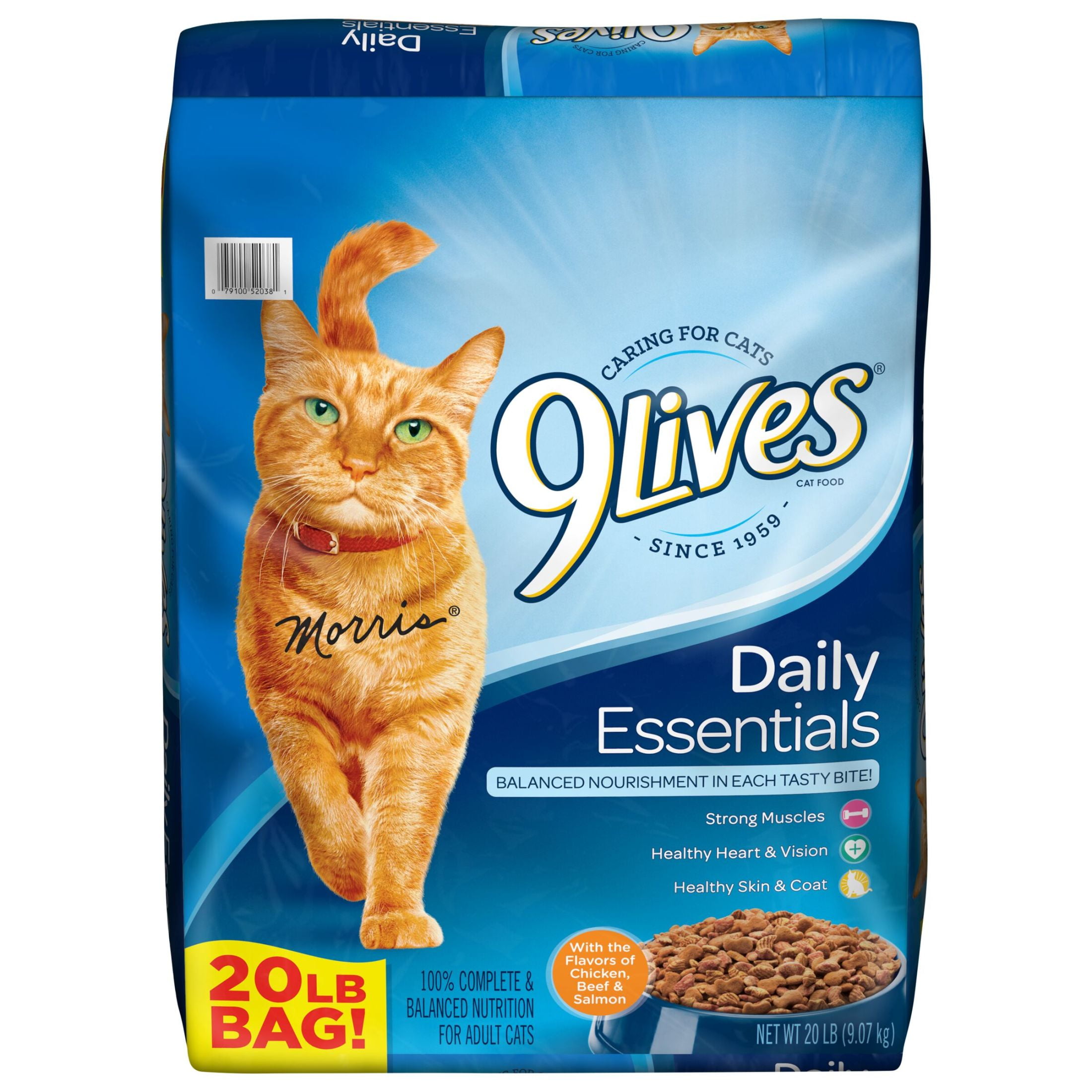 9Lives Dry Cat Food, 20 lb, with high-quality protein, taurine, Omega-3 ...