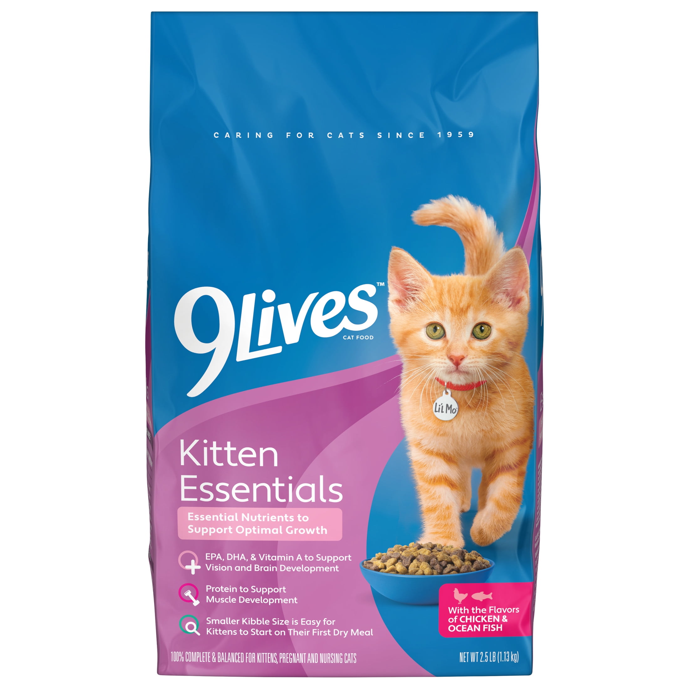 9Lives Kitten Essentials Chicken & Ocean Fish Dry Cat Food, 2.5lb Bag ...
