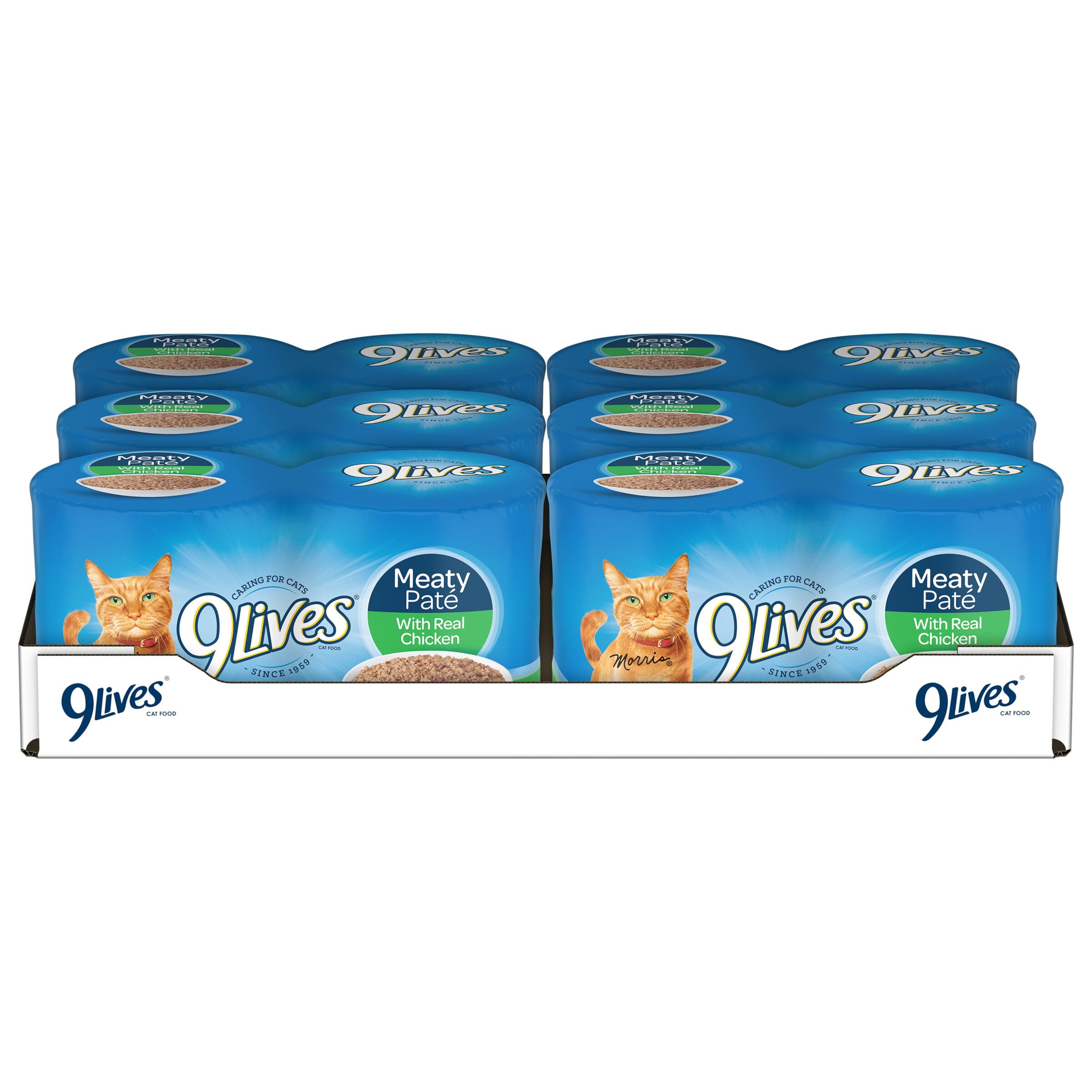 9Lives Meaty Paté with Real Chicken Cat Food, 24-5.5-Ounce Cans ...
