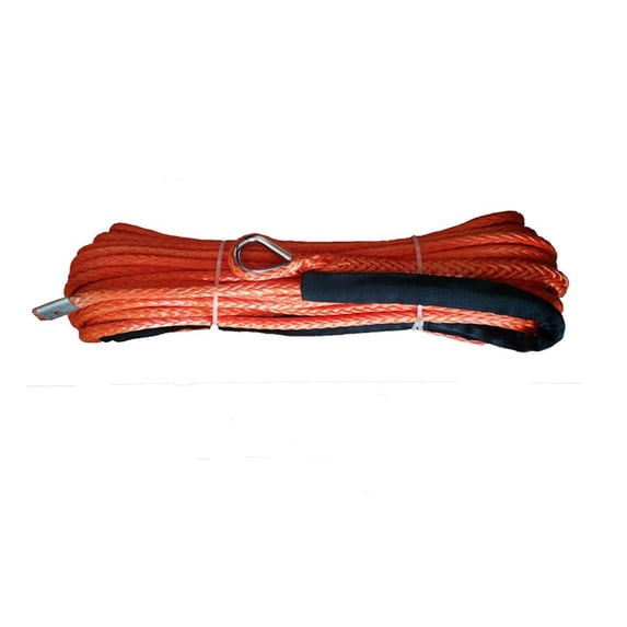 9MM*30M 7500kg UHMWPE 12 Strand Braid Synthetic Winch Rope With Thimble ...