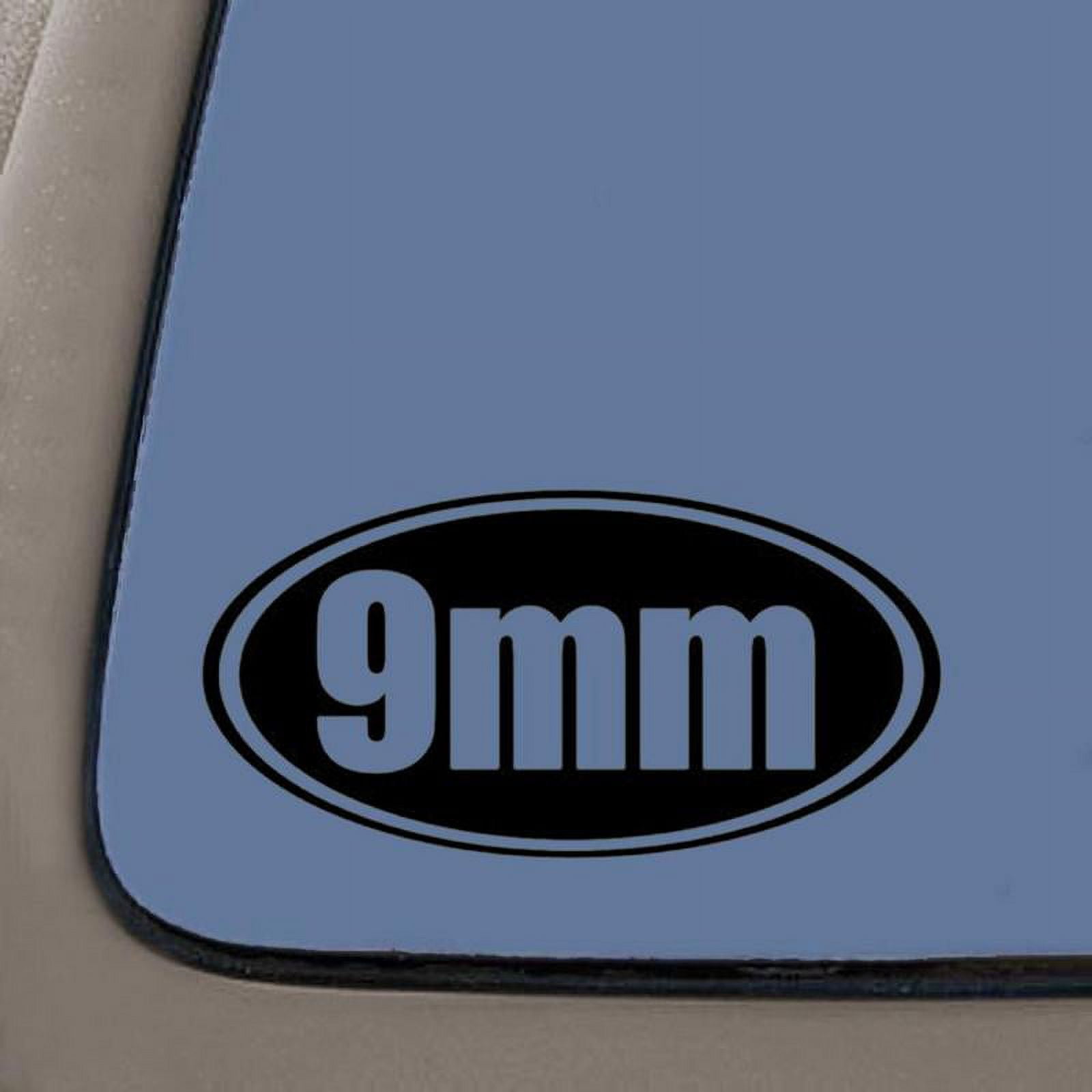 9MM Decal Sticker | 5.5-Inches Wide | Black Vinyl Decal | Car Truck Van ...