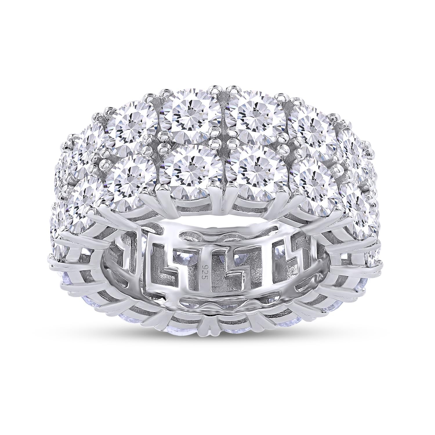 9MM Width Moissanite Wedding Band Full Eternity Rings for Women, 12.75 ...