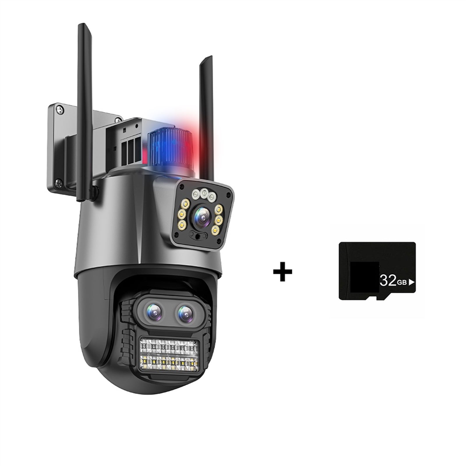 9MP 4K HD IP Camera Three Lens Dual Screen PTZ Camera Auto Tracking ...