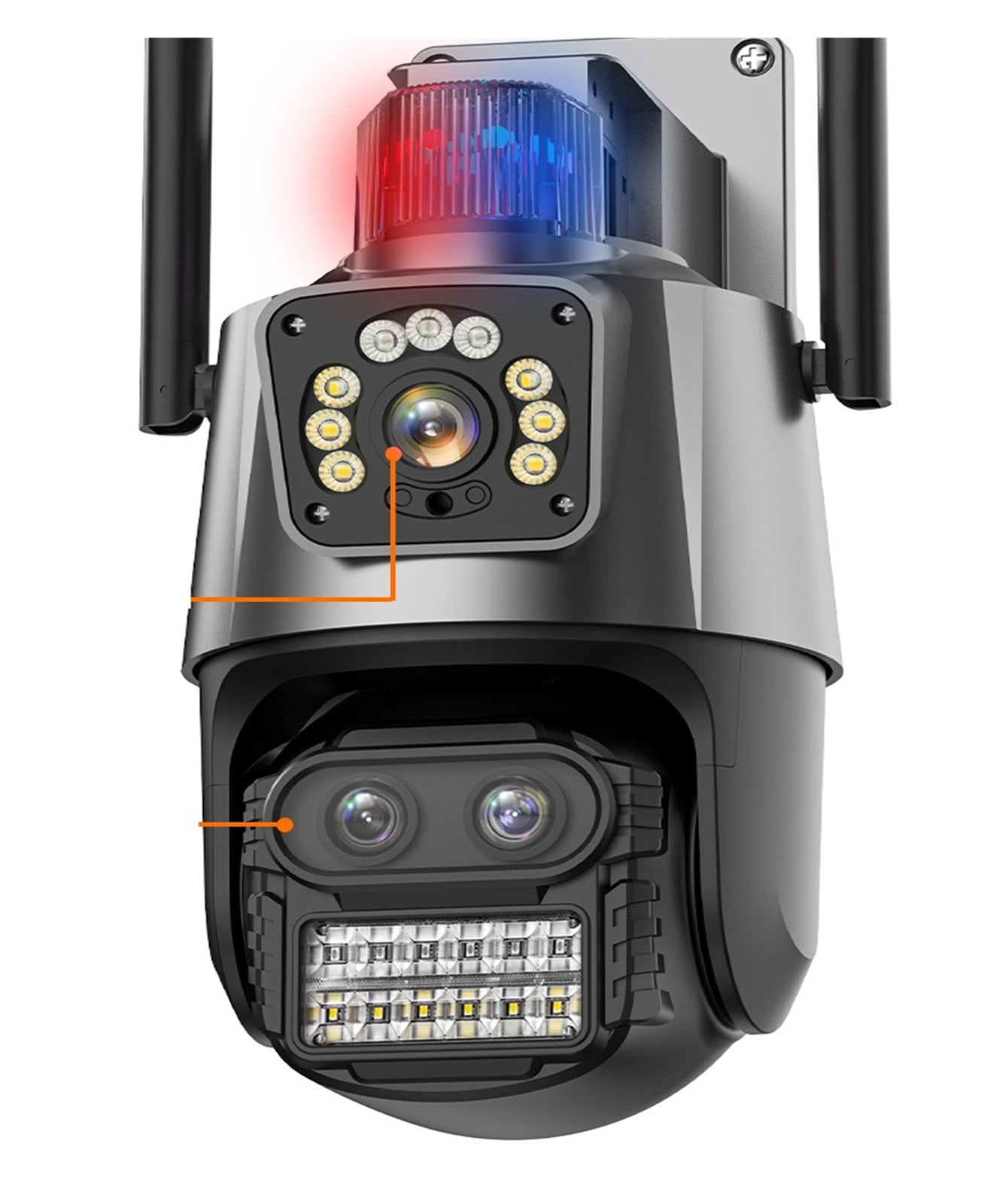 9MP 4K PTZ Camera 8X Hybrid Zoom 6MP IP Camera Outdoor Three Lens Dual ...