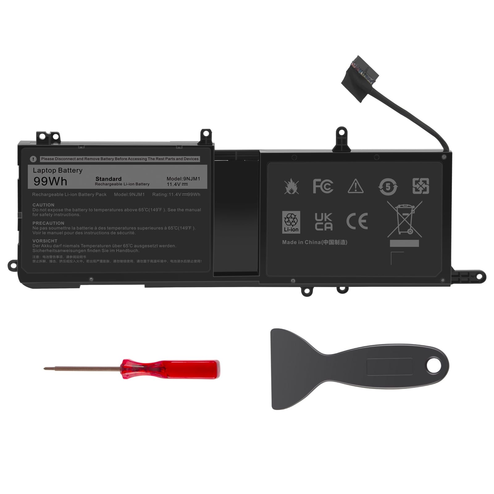 9NJM1 99Wh 11.4V Laptop Battery for Dell Alienware 15 R3 R4 17 R4 R5 ...