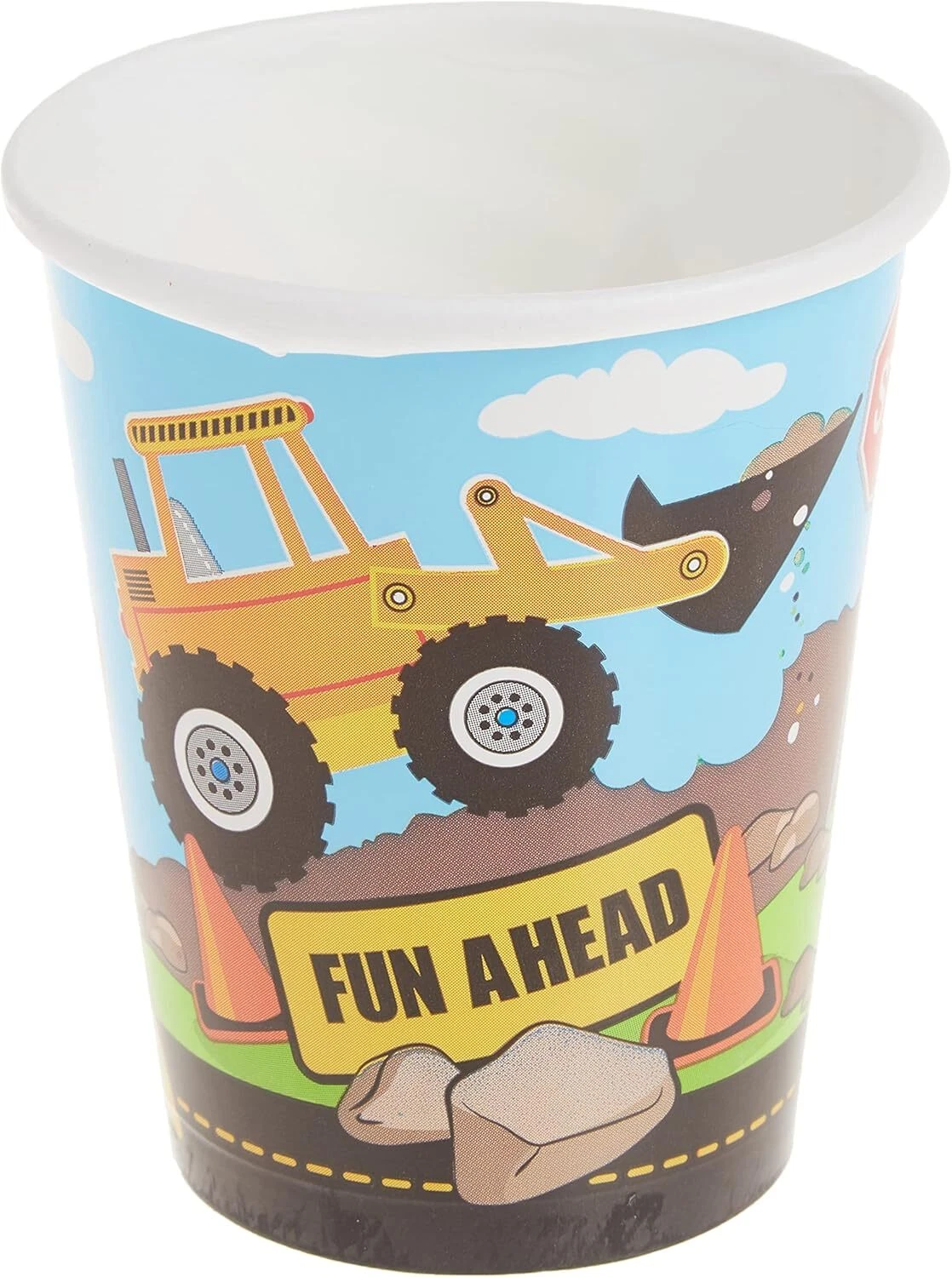 9Oz Construction Truck Birthday Party Cups, 8Ct,Party Tableware ...