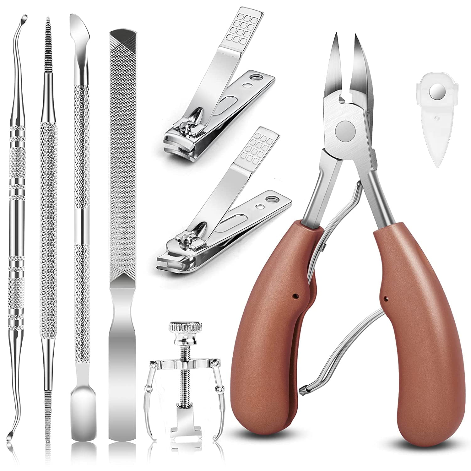 9PACK Toenail Clippers Ingrown Toenail Tool Professional Tool Set for ...