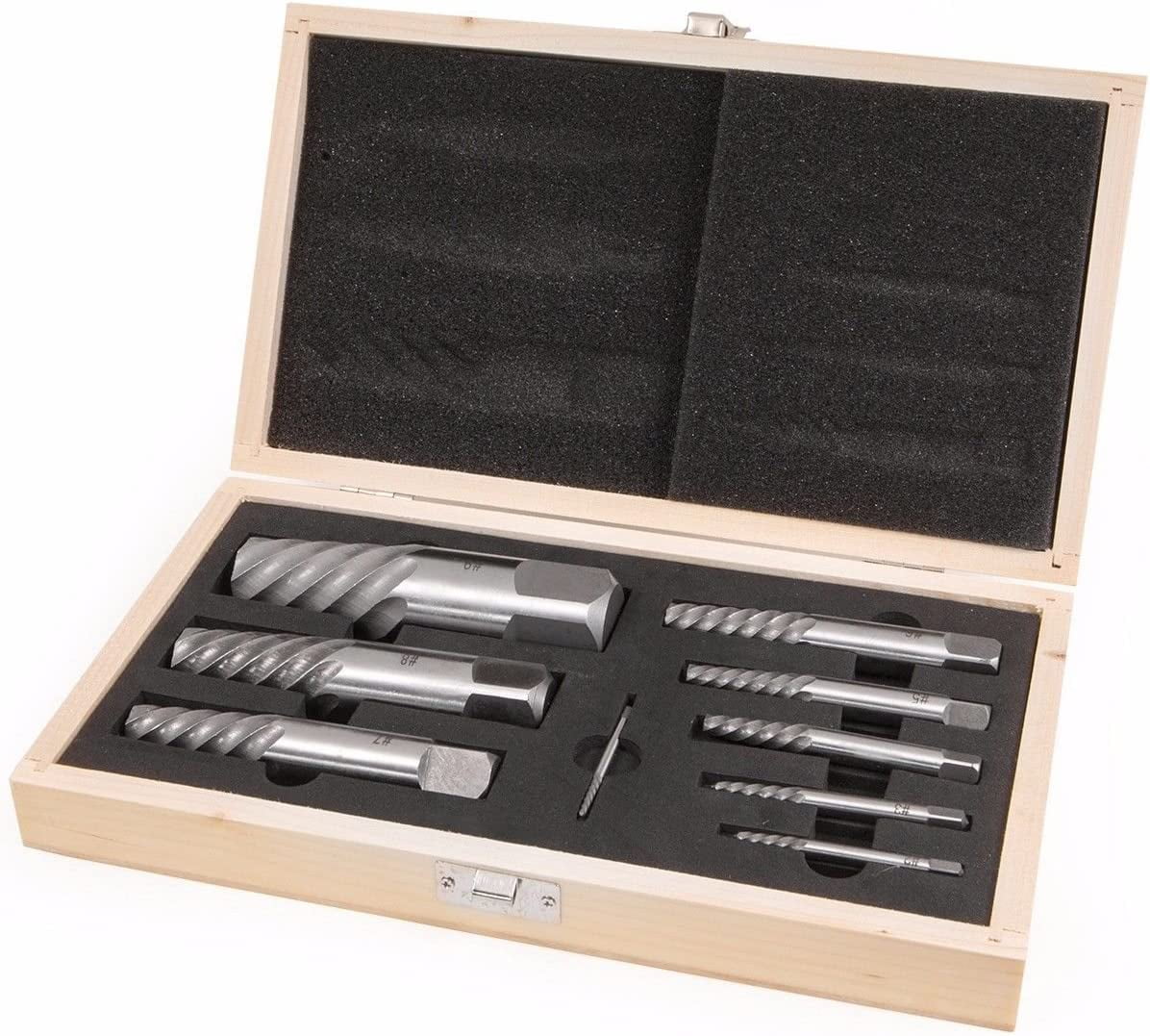 9PC JUMBO SCREW EXTRACTOR SET BOLT STUD PIPE REMOVER EZ EASY OUT 5/64-1 ...