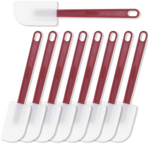 9PCS 10 Inch Commercial Silicone Spatulas, Heat Resistant to 500°F, Non ...