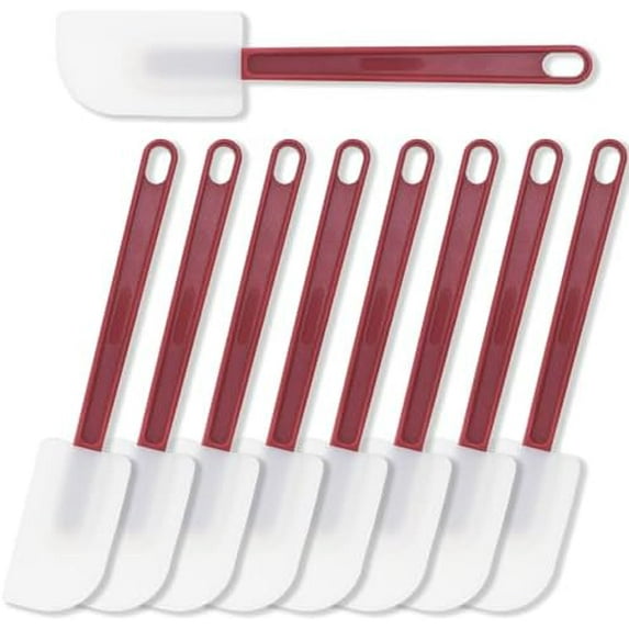 9PCS 10 Inch Commercial Silicone Spatulas, Heat Resistant to 500°F, Non ...