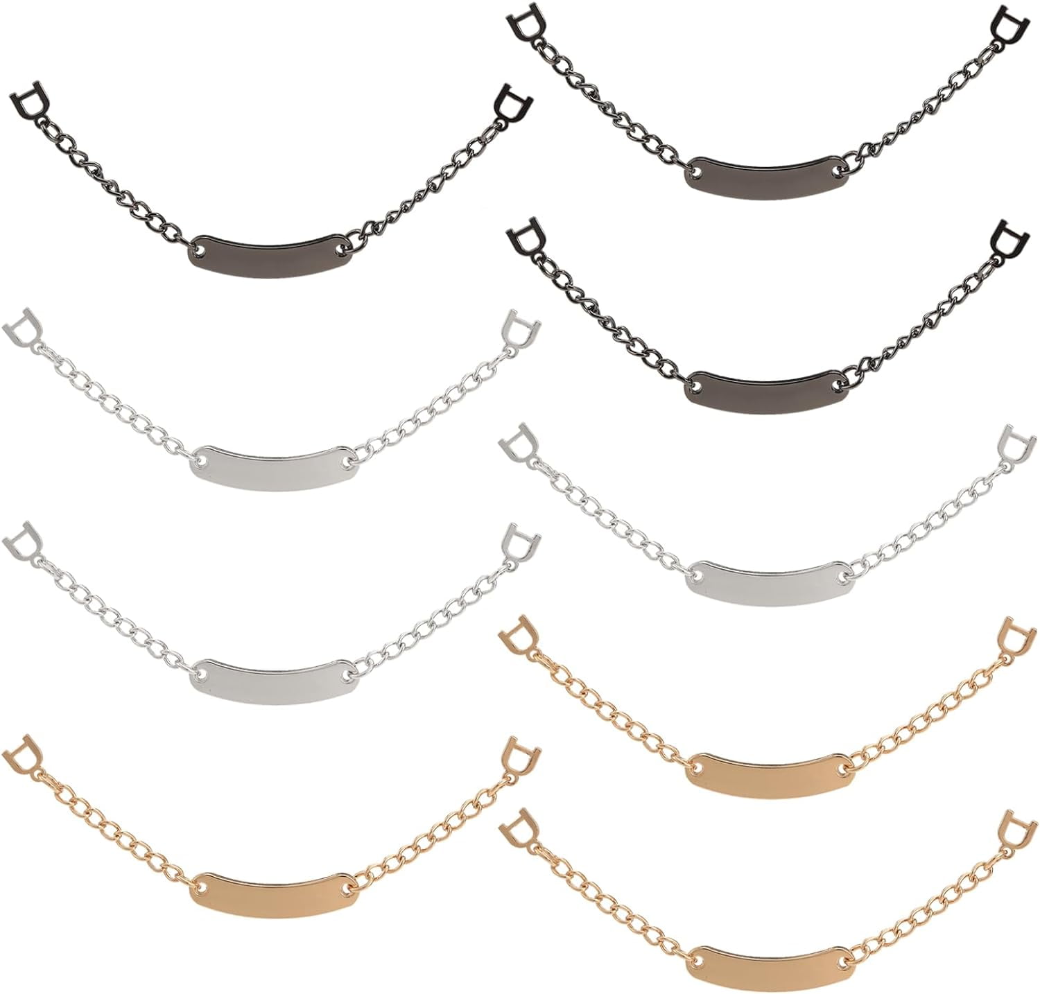 9PCS 3 Colors Metal Coat Hanging Chains Alloy with Iron Coat Hanging ...