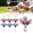 9PCS 4th of July Tree Decorations Red White and Blue Flowers Patriotic ...