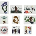 9PCS Bigfoot Stencil Sasquatch Stencil 2 Size Large Mountains Forest ...