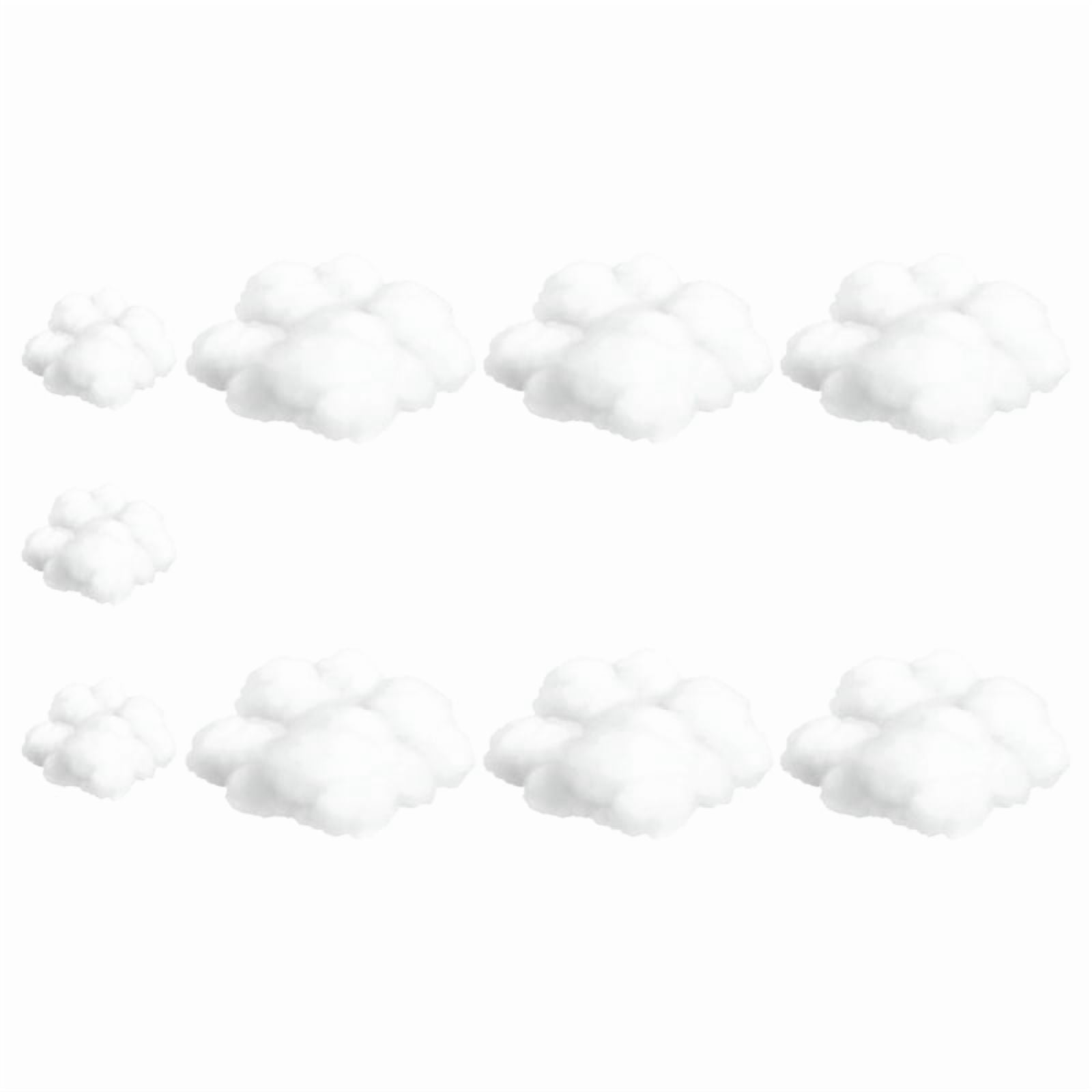 9PCS Clouds for Ceiling, Cotton Simulation Hanging Cloud Decoration, 3D ...