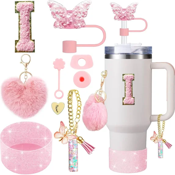 9PCS Cup Accessory Set for Stanley 30oz 40oz Butterfly Straw Cover Cap ...