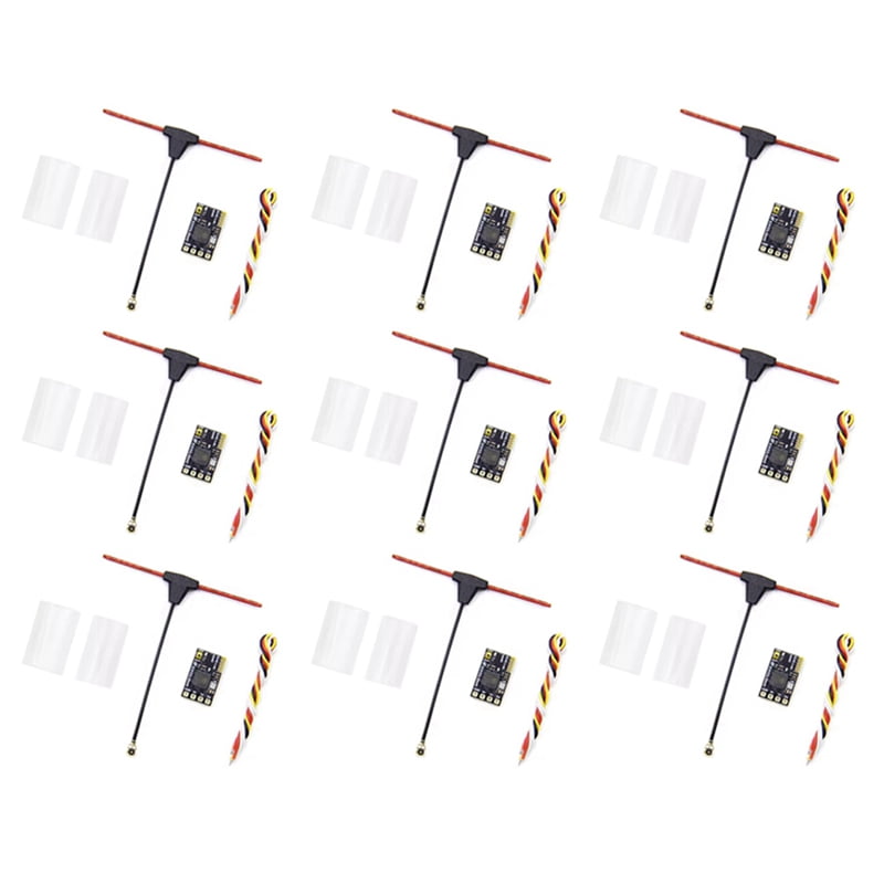 9PCS ELRS Receiver 2.4GHz NANO ExpressLRS Receiver CRSF with T-Type ...