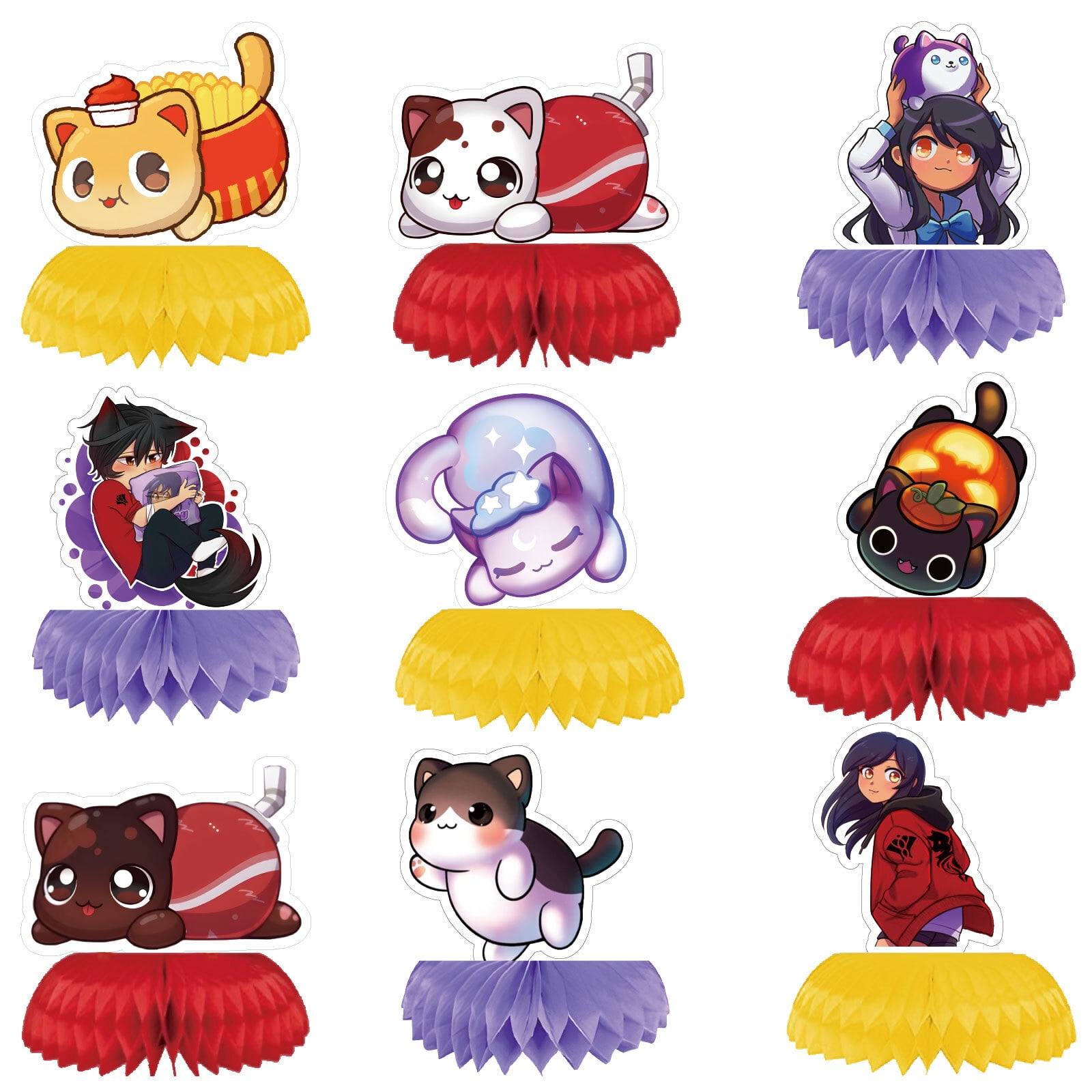 9PCS For Aphmau Theme Birthday Party Supplies Party Favor Set,Beehive ...