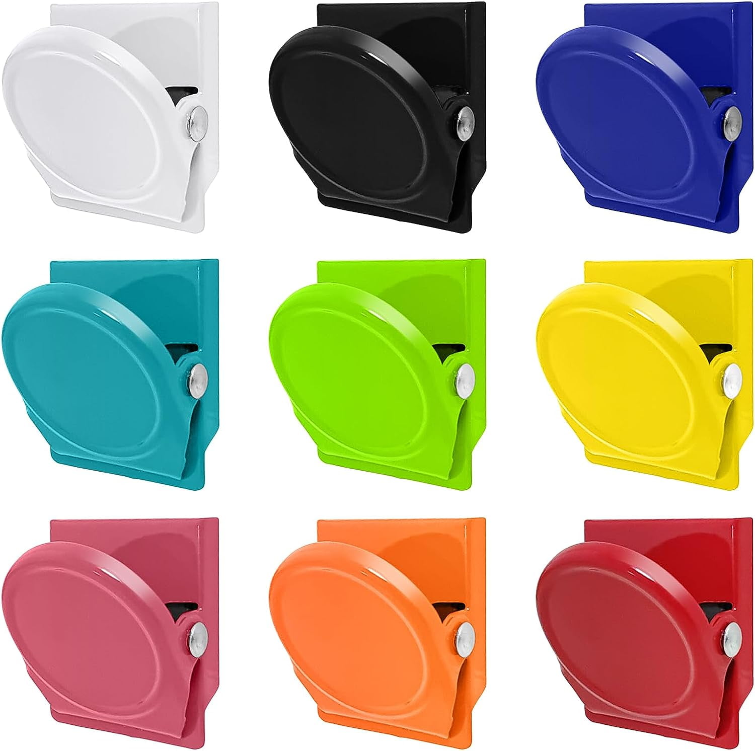 9PCS Fridge Magnetic Clips, Strong Metal Magnetic Clips, Whiteboard ...