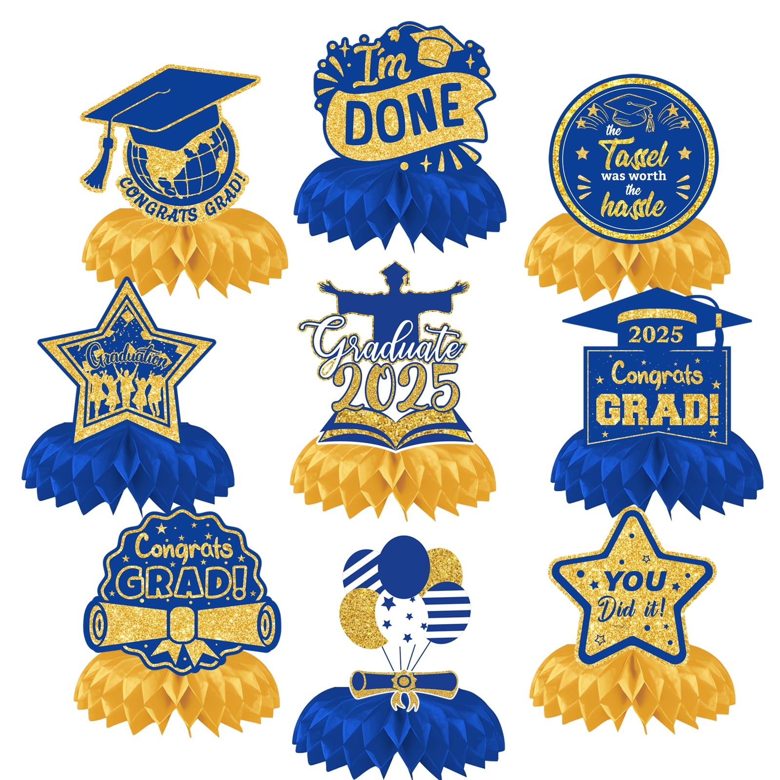 9PCS Graduation Centerpieces For Tables, Graduation Decorations 2025 ...