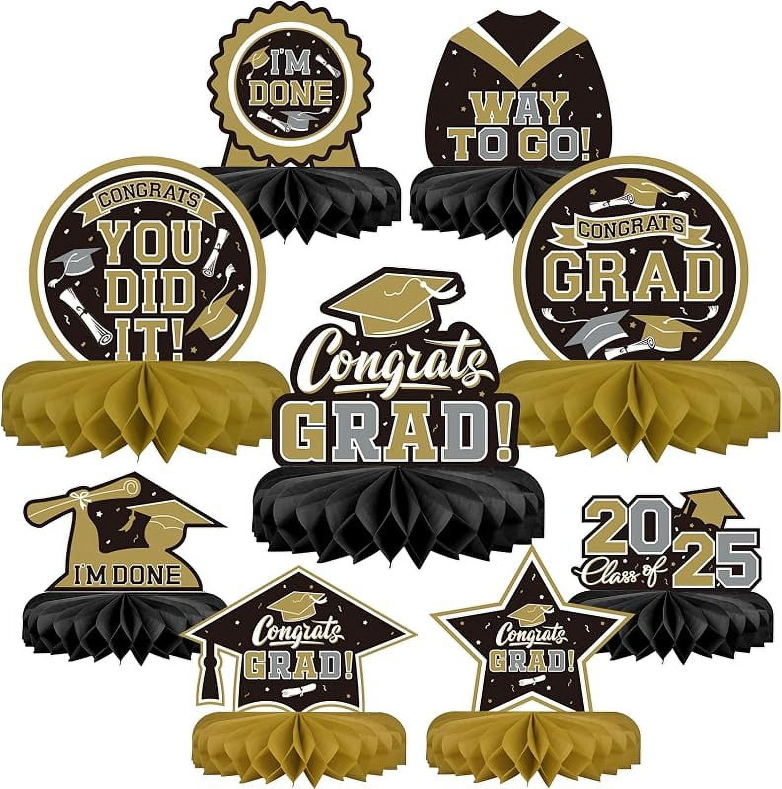 9PCS Graduation Decorations 2025 Congrats Grad Table Centerpiece ...