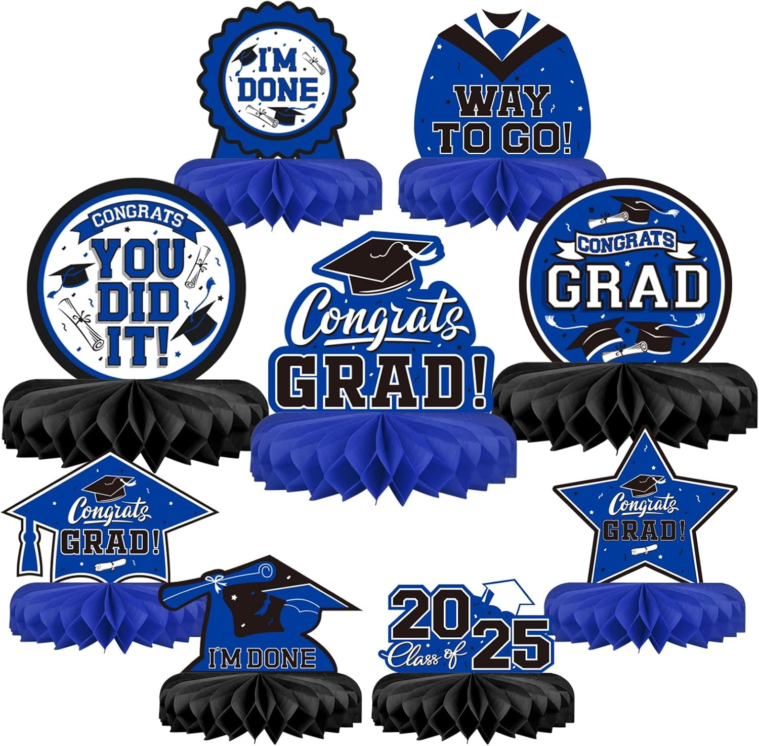 9PCS Graduation Party Decorations Congrats Grad Table Centerpiece ...